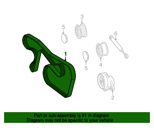 0039937396 - 2008-2012 Mercedes-Benz Serpentine V Ribbed Belt - OEM ...