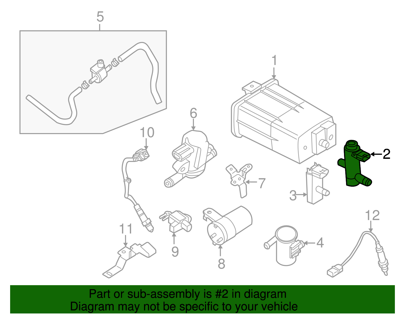 2009-2025 Nissan Control Valve 14935-JF02C | Nissan Parts Plus