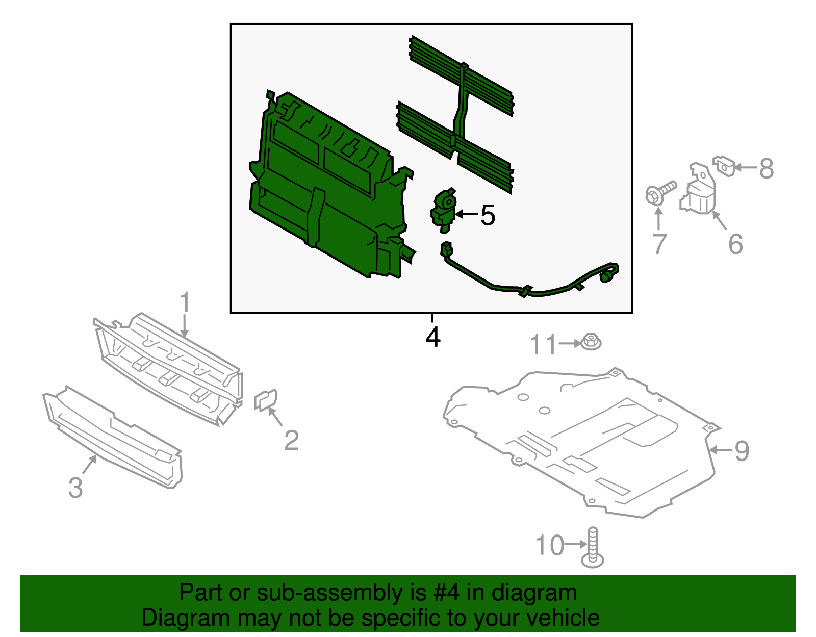 DM5Z-8475-A - Radiator Shutter Assembly 2013-2018 Ford C-Max | Ford ...
