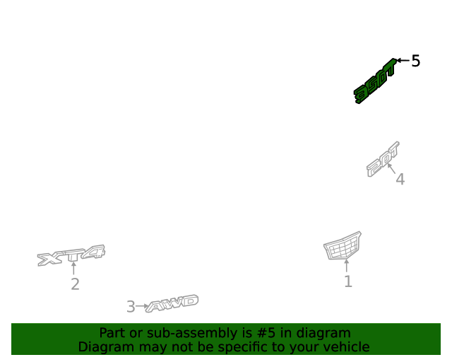 Galvano Silver Emblem (350 T) 84983508 | GMPartsDirect.com