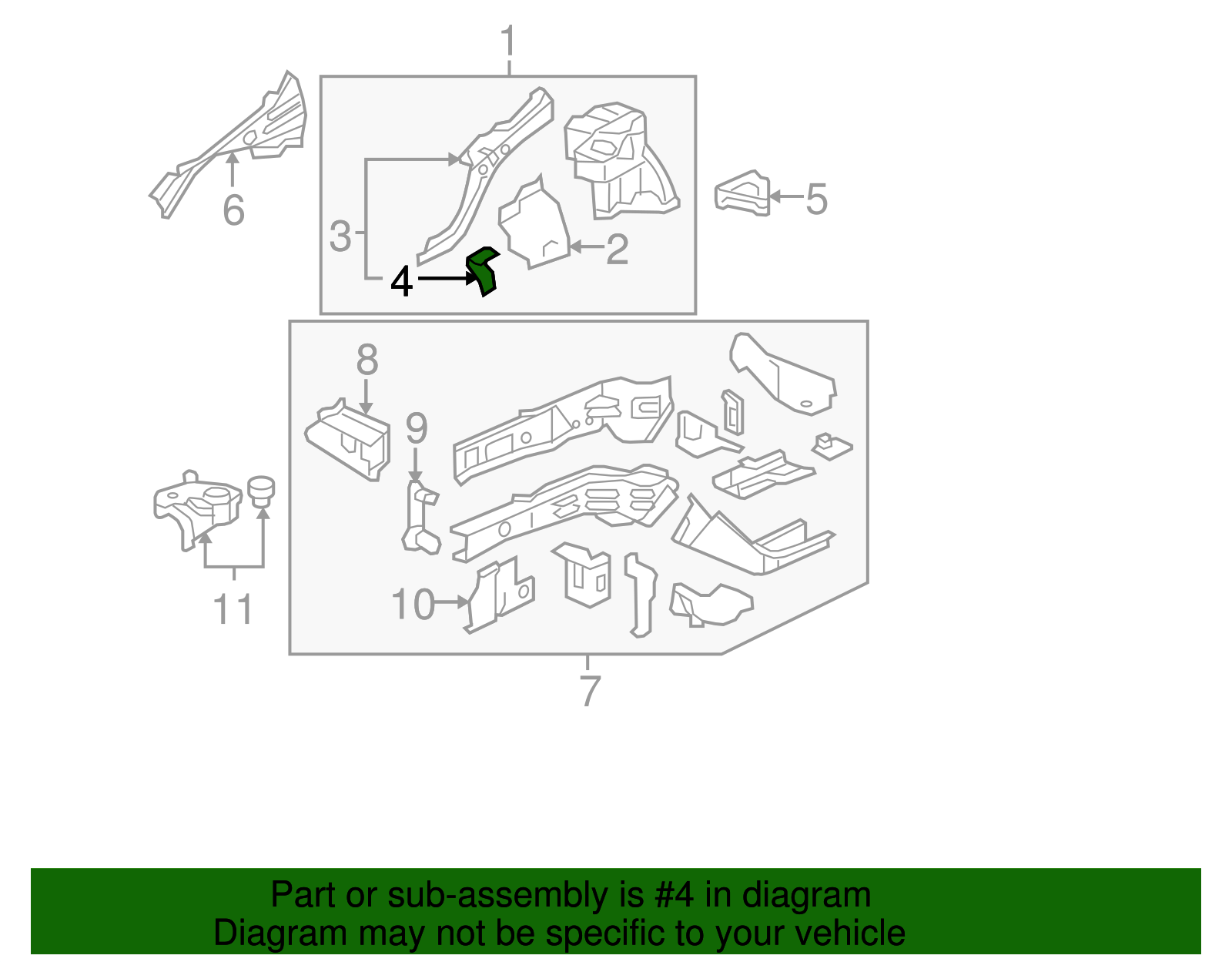 60617-SNA-A00ZZ - Side Extension Bracket 2006-2011 Honda Civic | Honda ...