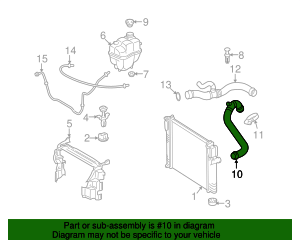 211-501-88-82 - Upper Hose 2007-2011 Mercedes-Benz | Mercedes-Benz USA ...