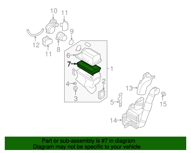 2007-2008 Hyundai Entourage Air Filter 28113-4D000 | AutoNationParts.com