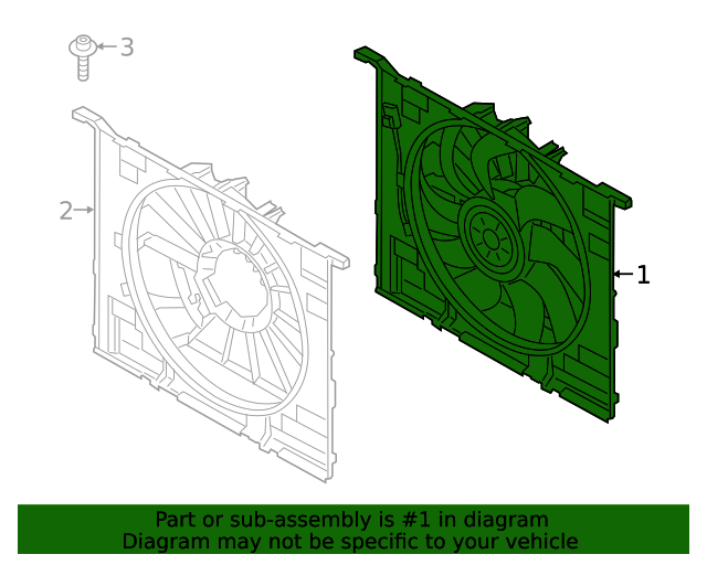 17-42-7-953-398 - Engine Cooling Fan Assembly 2017-2023 BMW ...