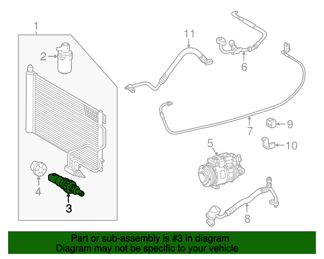 203-821-15-92-07 - Temp Sensor 2004-2010 Mercedes-Benz | AutoNationParts.com