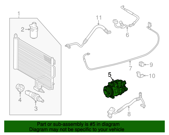 2002-2004 Mercedes-Benz C 32 AMG® A/C Compressor 000-230-78-11 ...