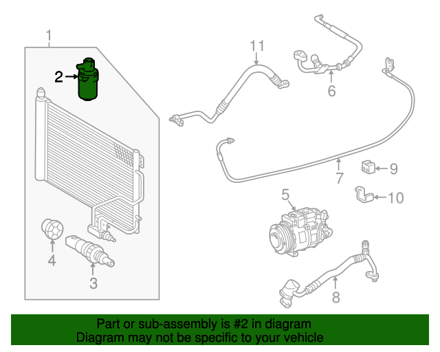 203-835-01-47 - A/C Receiver Drier 2001-2009 Mercedes-Benz | Mercedes ...