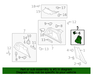 2019-2022 Porsche Cayenne Upper Pillar Trim 9Y0-867-288-Q-OS1 | Sunset ...