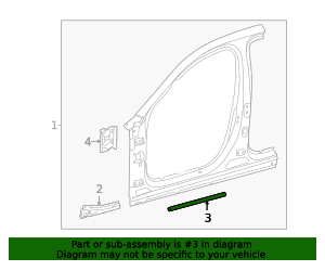 223-636-80-00 - Rocker Panel Reinforcement 2021-2024 Mercedes-Benz ...