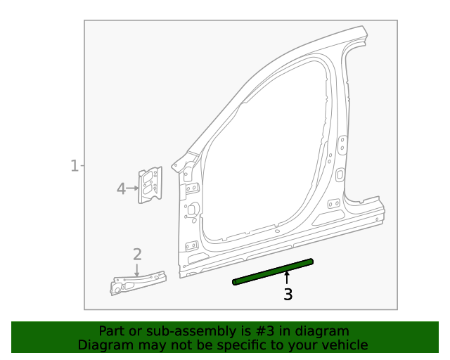 223-636-80-00 - Rocker Panel Reinforcement 2021-2024 Mercedes-Benz ...