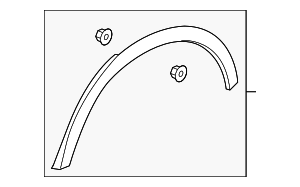 2017-2025 Cadillac XT5 Primed Rear Driver Side Wheel Opening Molding ...