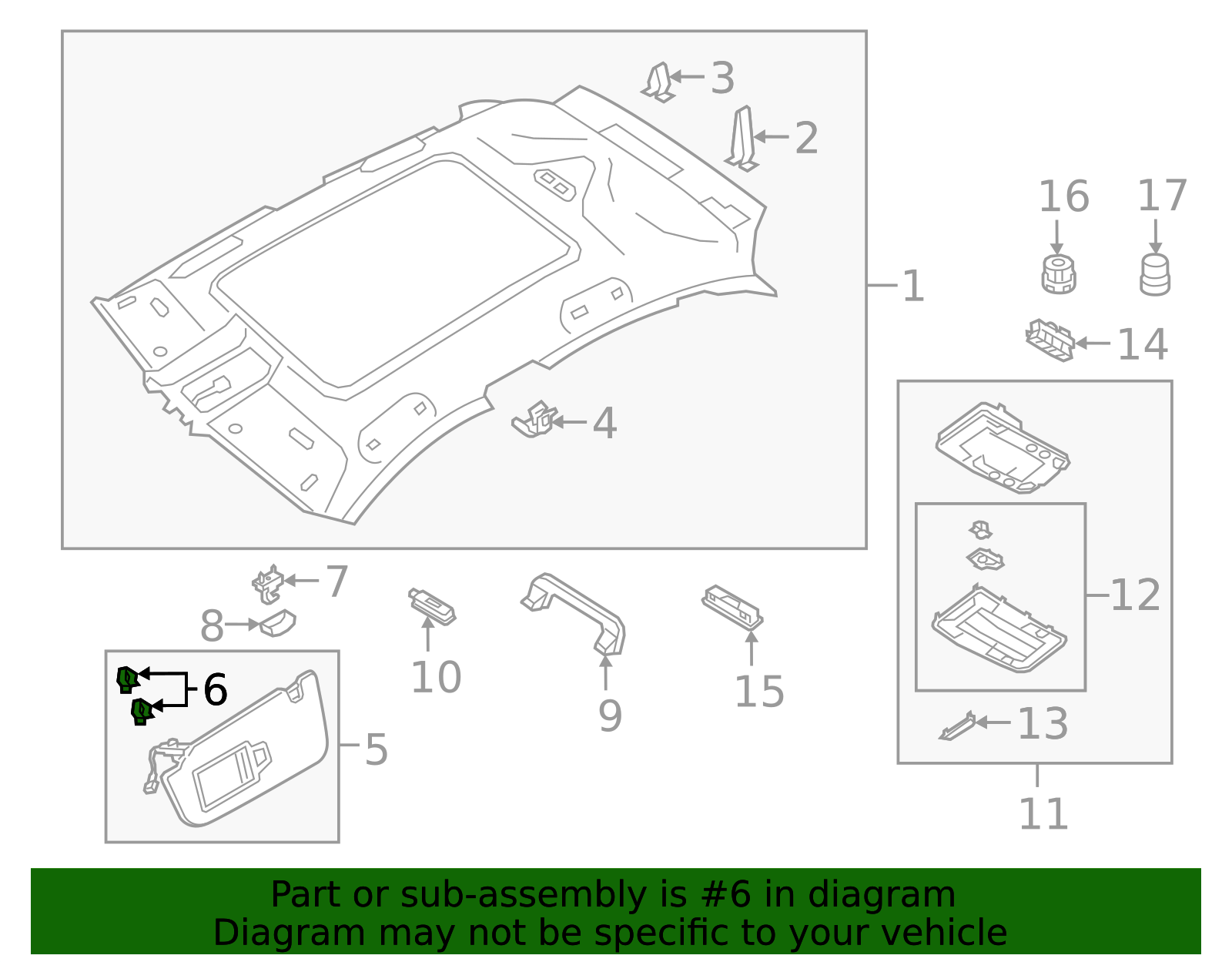 5G0-867-633 - Sun-Visor Retainer 2019-2025 Audi | Audi OEM Parts