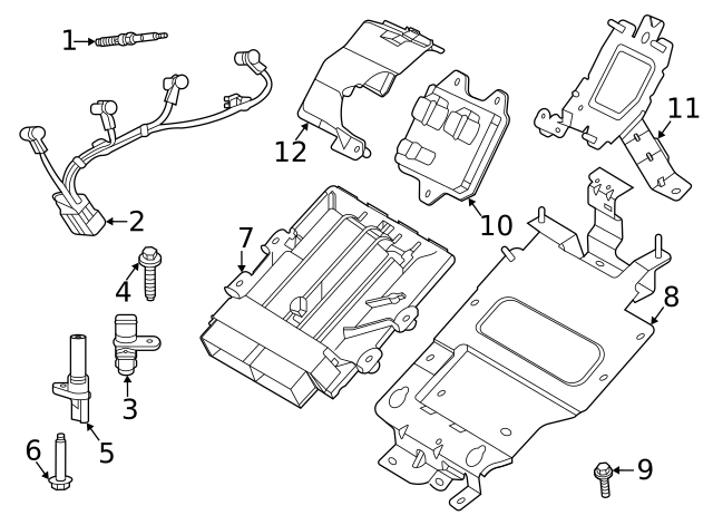 2020 Ford ECM Bracket GK2Z-12A659-F | TascaParts.com