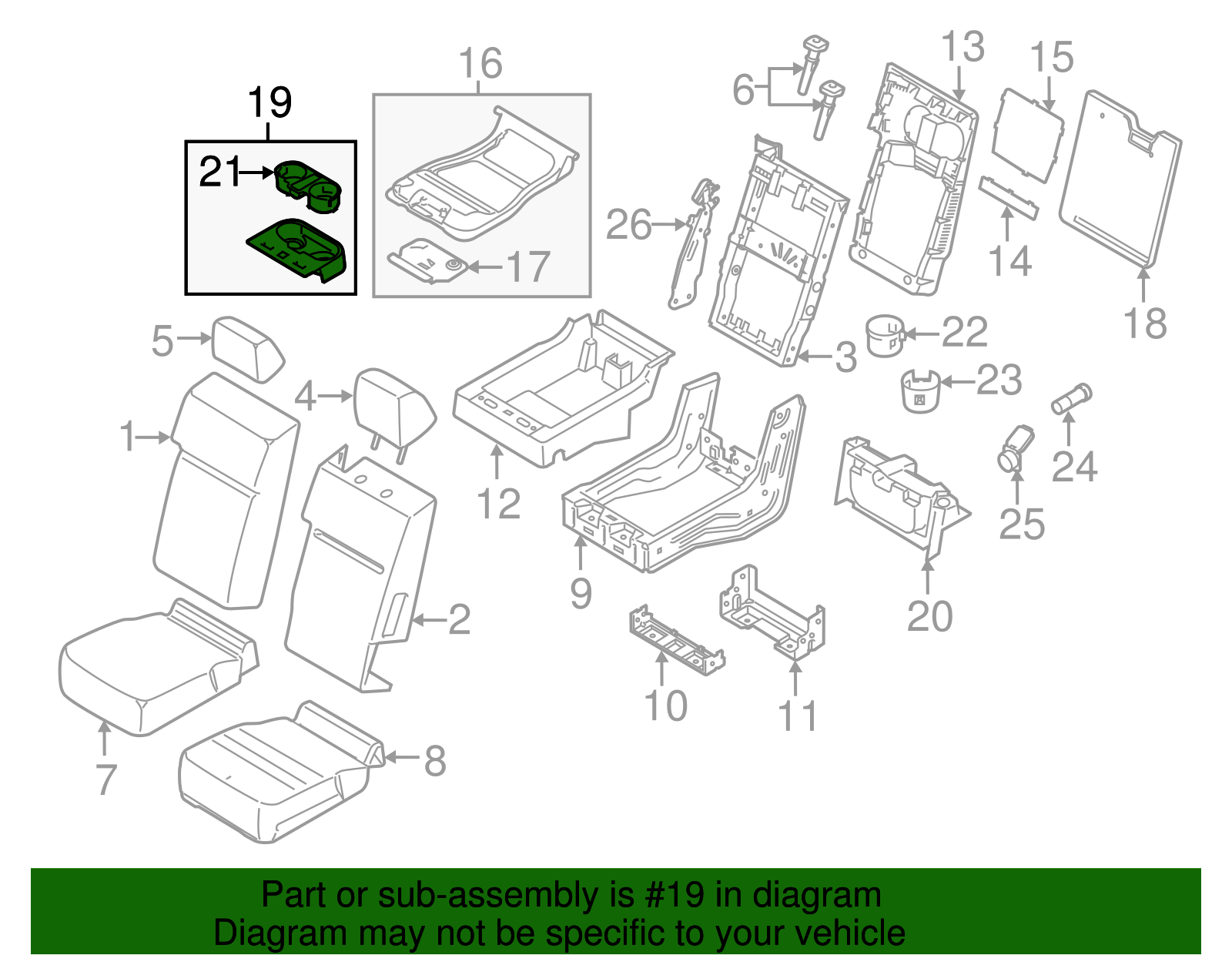 FL3Z-1813562-AE - Front Cup-Holder 2015-2022 Ford | Big 3 Auto Parts
