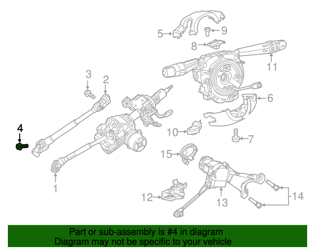 2017-2020 Mopar Intermediate Shaft Screw 6512161AA | TascaParts.com
