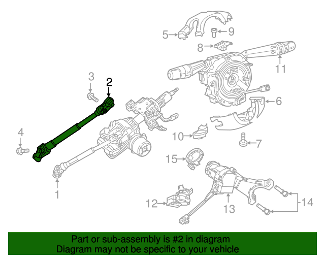 2016-2020 Fiat 500X Intermediate Shaft 68270836aa | TascaParts.com