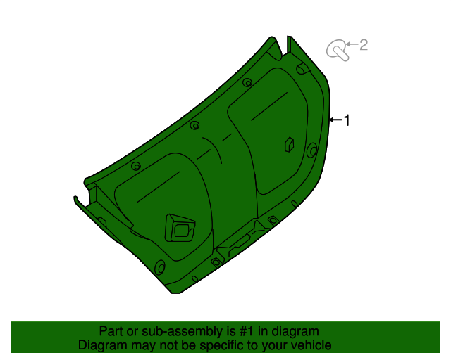 84966-9HS1A - Trunk Trim Panel 2016-2018 Nissan Altima ...