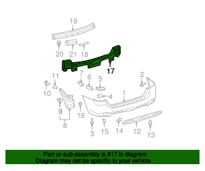 2008-2010 Toyota Highlander Energy Absorber 52615-0E040 | Toyota Parts
