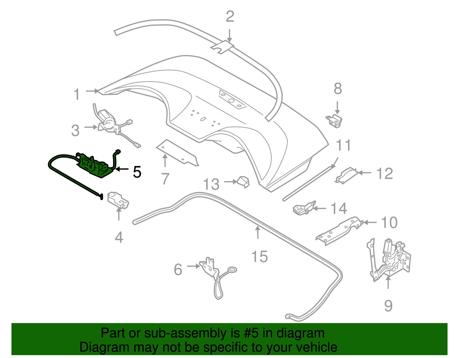 2004-2009 Nissan 350Z Convertible Top Stowage Compartment Latch 97090 ...