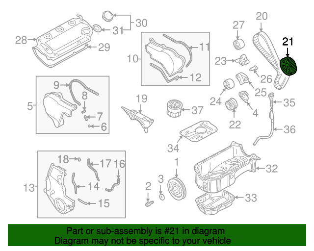 MD313741 - Camshaft Gear 1994-2012 Mitsubishi | Mitsubishi Direct Parts