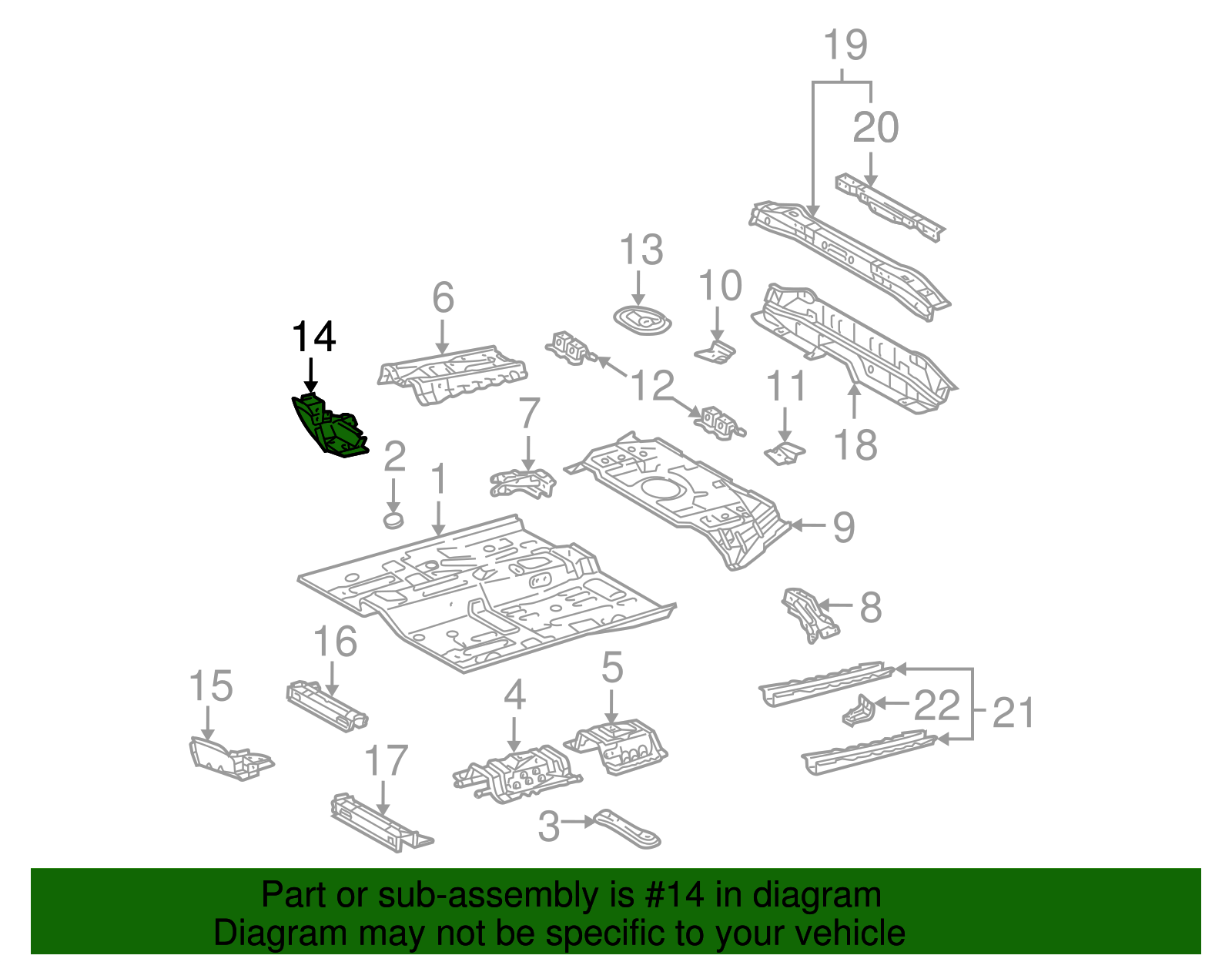 2004-2006 Scion xA Torque Box 57077-52030 | Toyota San Diego Parts