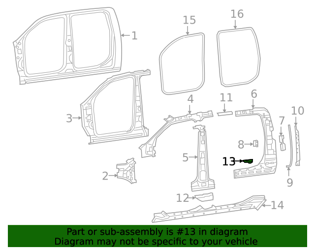 2019-2024 Ram 1500 Body C-Pillar Baffle Plate 68293678AB | Mopar Parts ...