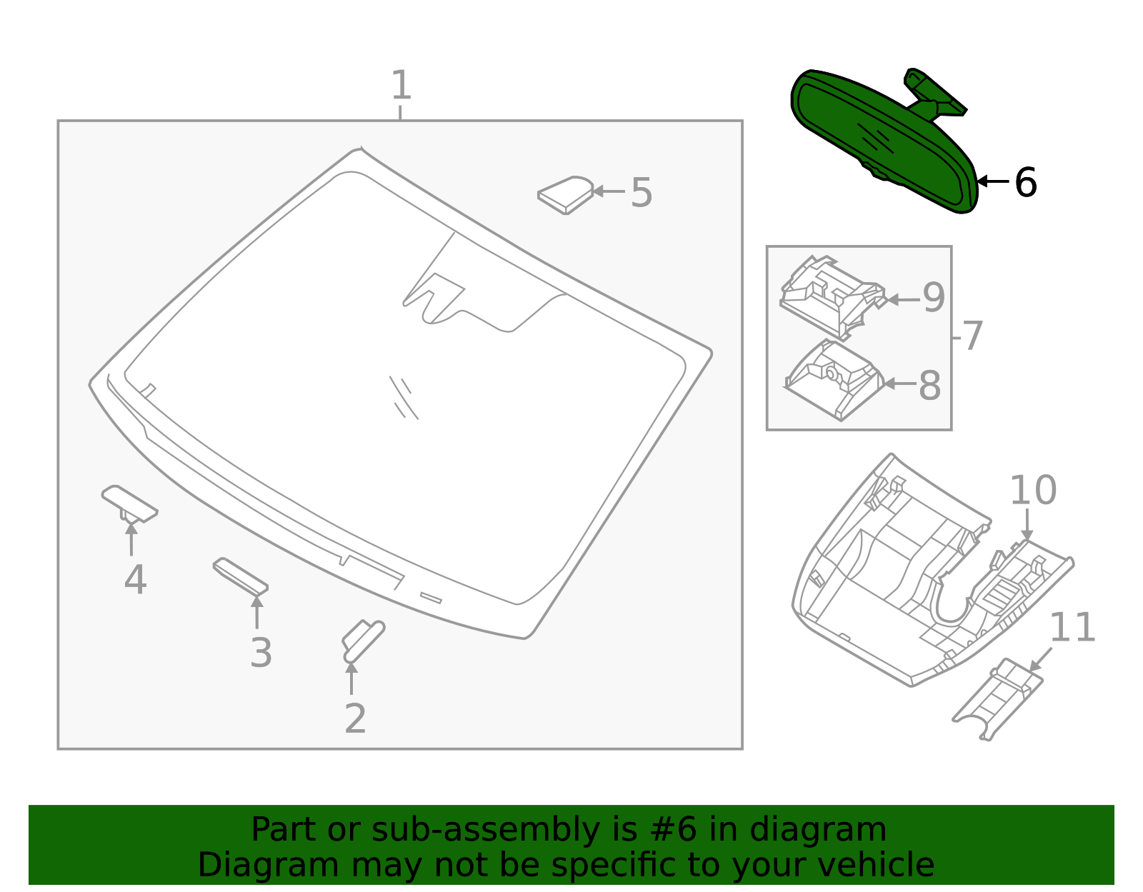 85110-L0000 - Mirror Inside 2021-2025 Kia | Kia.Parts Store