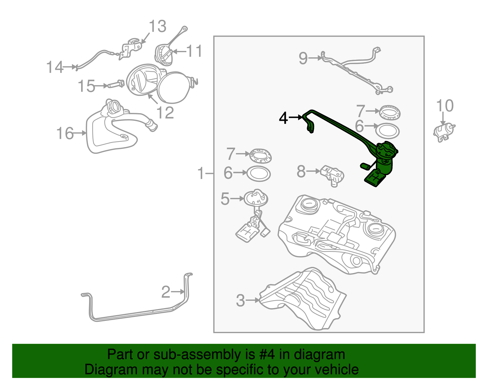 2002-2003 Jaguar X-Type Fuel Pump Assembly C2S35274 | Haper Jaguar Parts