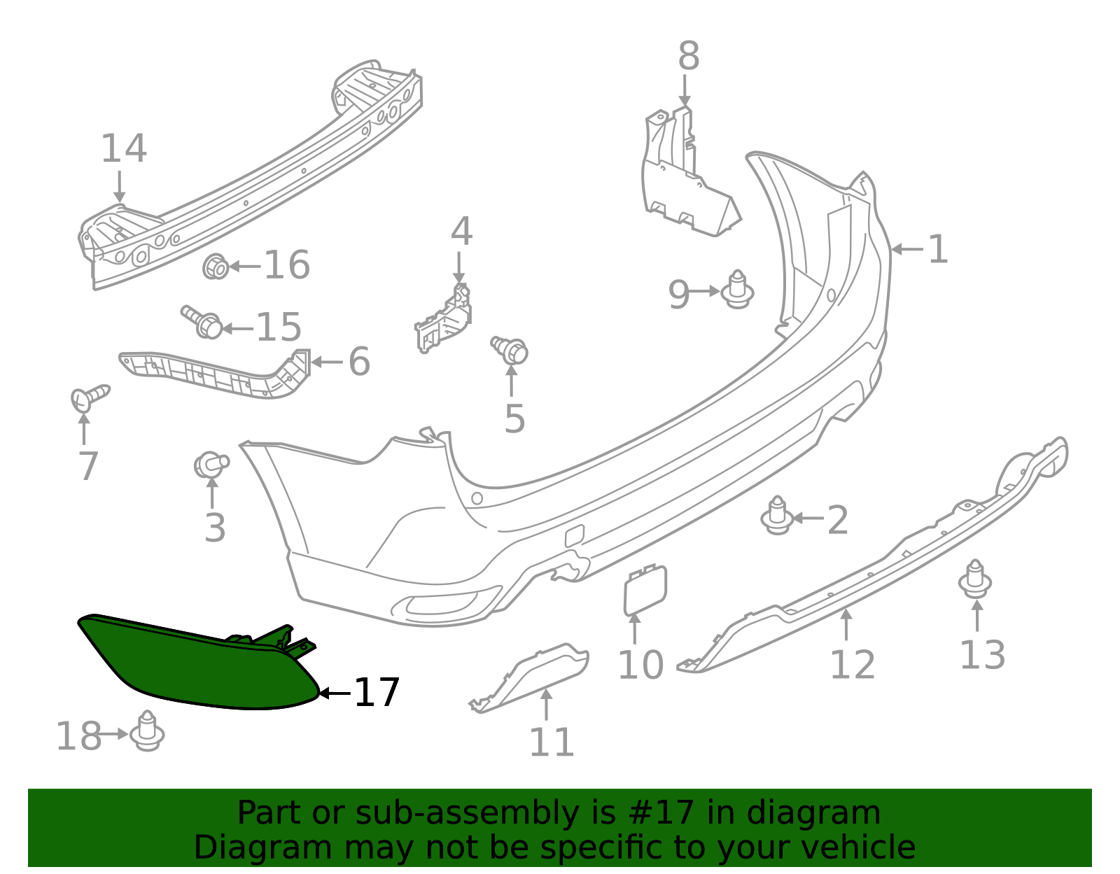 2019-2024 Subaru Forester Reflector 84551SJ000 | Subaru Parts Store