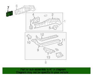 2009-2010 Toyota Rail Extension 57114-02100 | Toyota Parts Center