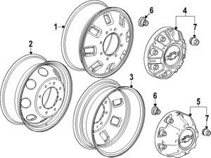 2024 GMC Sierra 3500 HD Hub Cap 84859692 | TascaParts.com