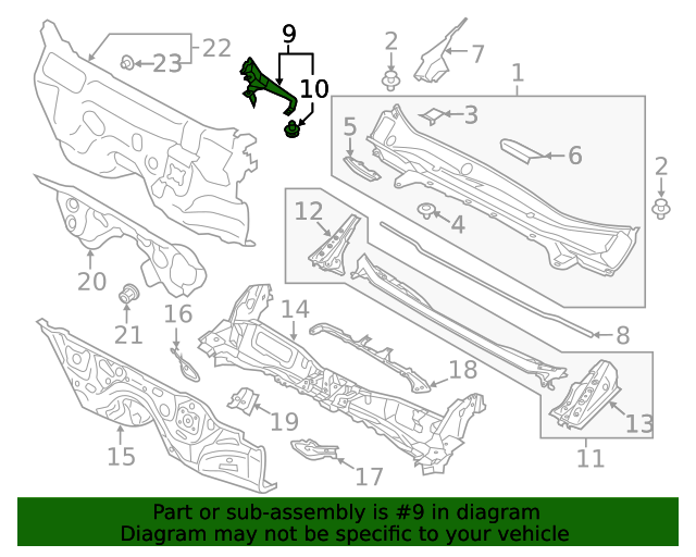 2019-2023 Subaru Forester Panel Cover 91461SJ080 | Subaru Parts For You