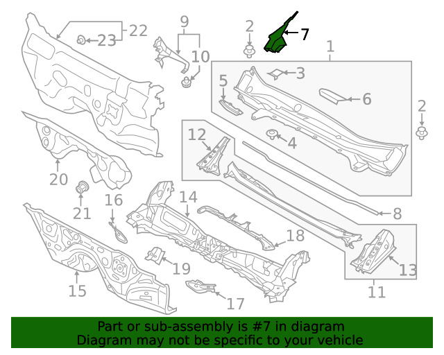 2019-2024 Subaru Forester Side Cover 91423SJ004 | Subaru Parts Store