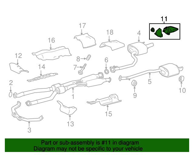 2014-2023 Lexus Exhaust Tail Pipe Tip 17408-31110 | AutoNationParts.com