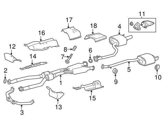 2013-2023 Lexus Muffler & Pipe Gasket 17451-0D132 | OEM Parts Online