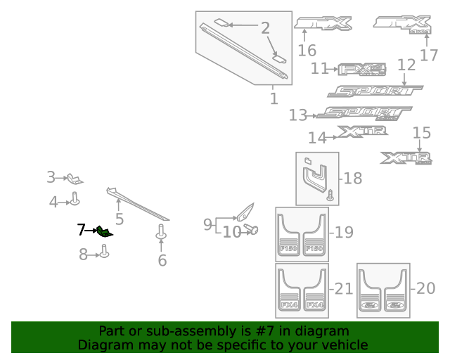Ford ML3Z-99292A22-CA - Stone Guard - 2021 Ford F-150 | OEM Ford Part ...
