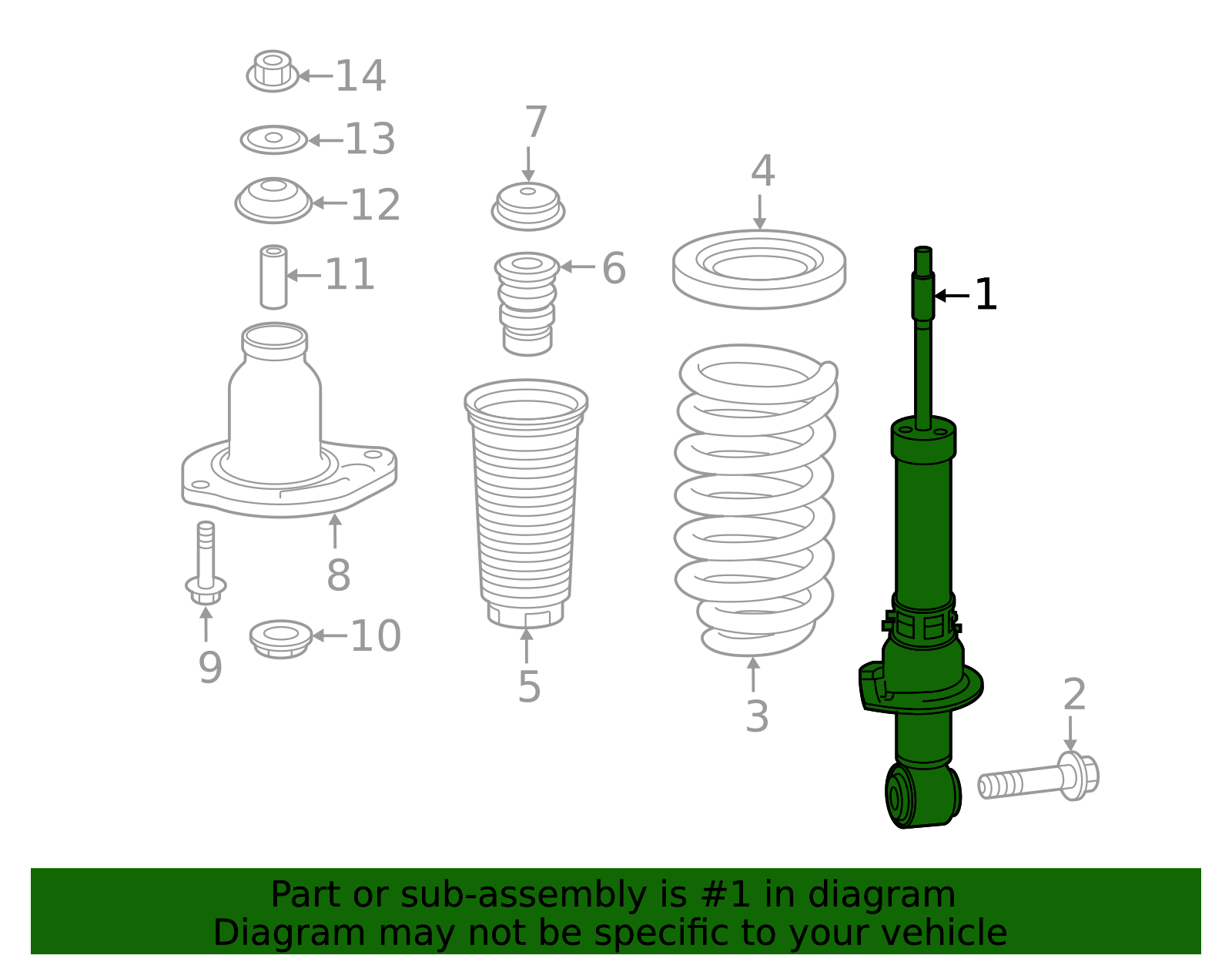 52611-TGS-A11 - Shock Absorber Unit Rear - 2019 2020 Honda Passport ...
