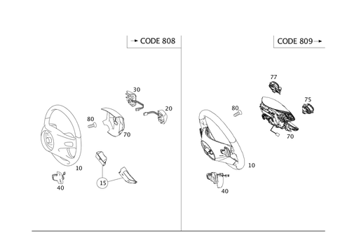 Steering Wheel and Steering Wheel Lock for 2009 Mercedes-Benz GL 550 ...