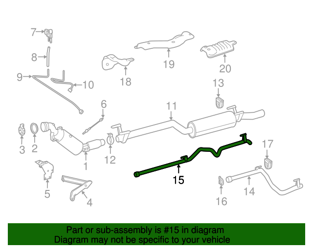 2010-2021 Mercedes-Benz Tail Pipe 906-490-14-21 | MB Parts Center