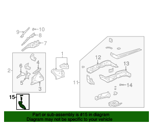 2000-2011 GM Driver Side Drivetrain and Front Suspension Frame Bracket ...