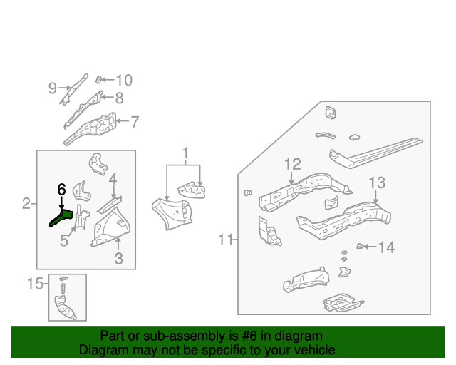 2000-2011 GM Front Driver Side Fender Bracket 25645779 | NewGMParts.com