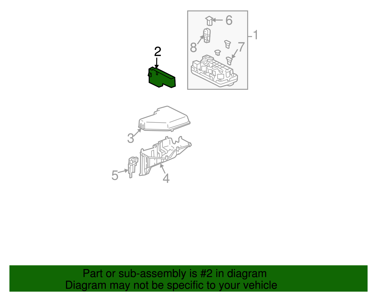 Genuine Toyota Junction Block part# 82620-08020 for 2004-2010 Toyota ...