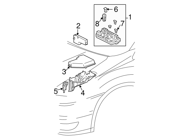 2004-2010 Toyota Sienna Junction Block 82620-08020 | OEM Parts Online