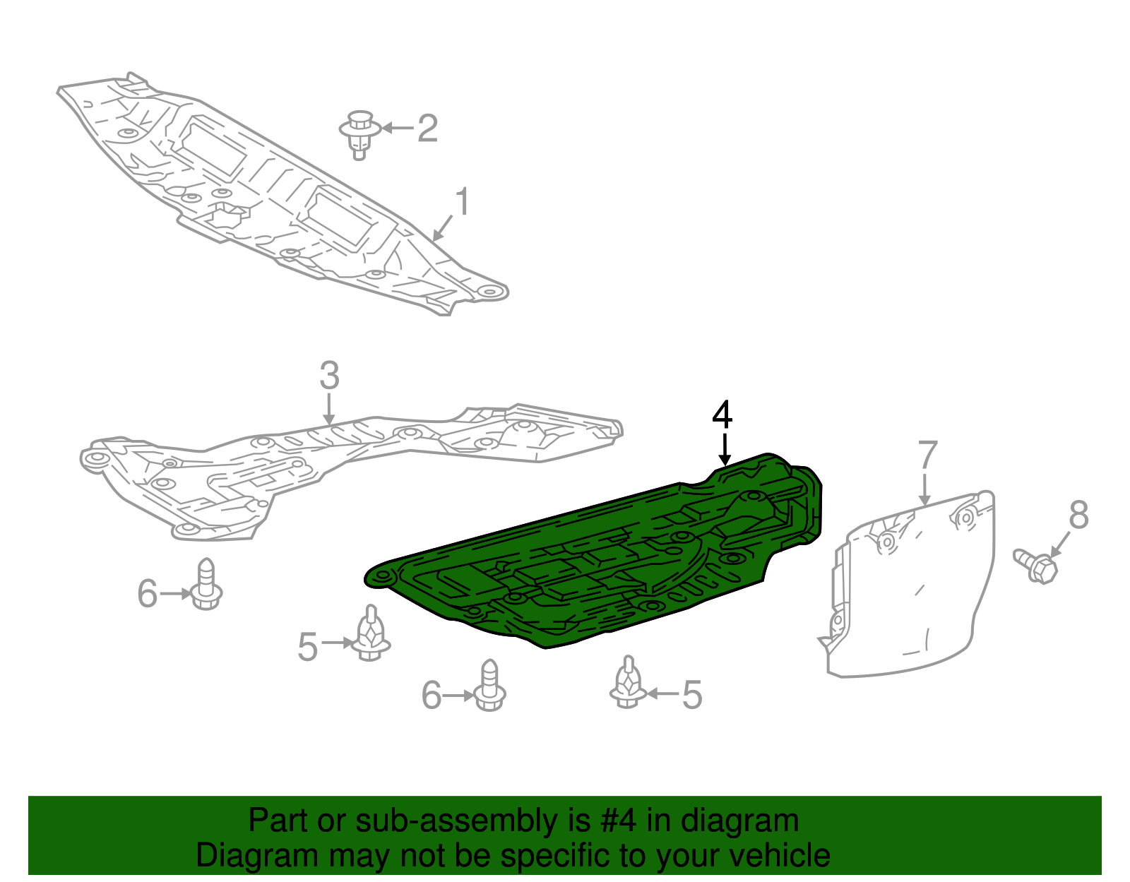 51444-06010 - 2018-2024 Toyota - Under Cover | Toyota Parts Delivered
