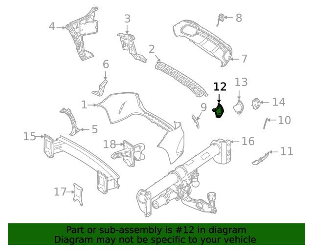 2021-2023 Mercedes-Benz GLE 53 AMG® Bumper Cover Heat Shield Bracket ...
