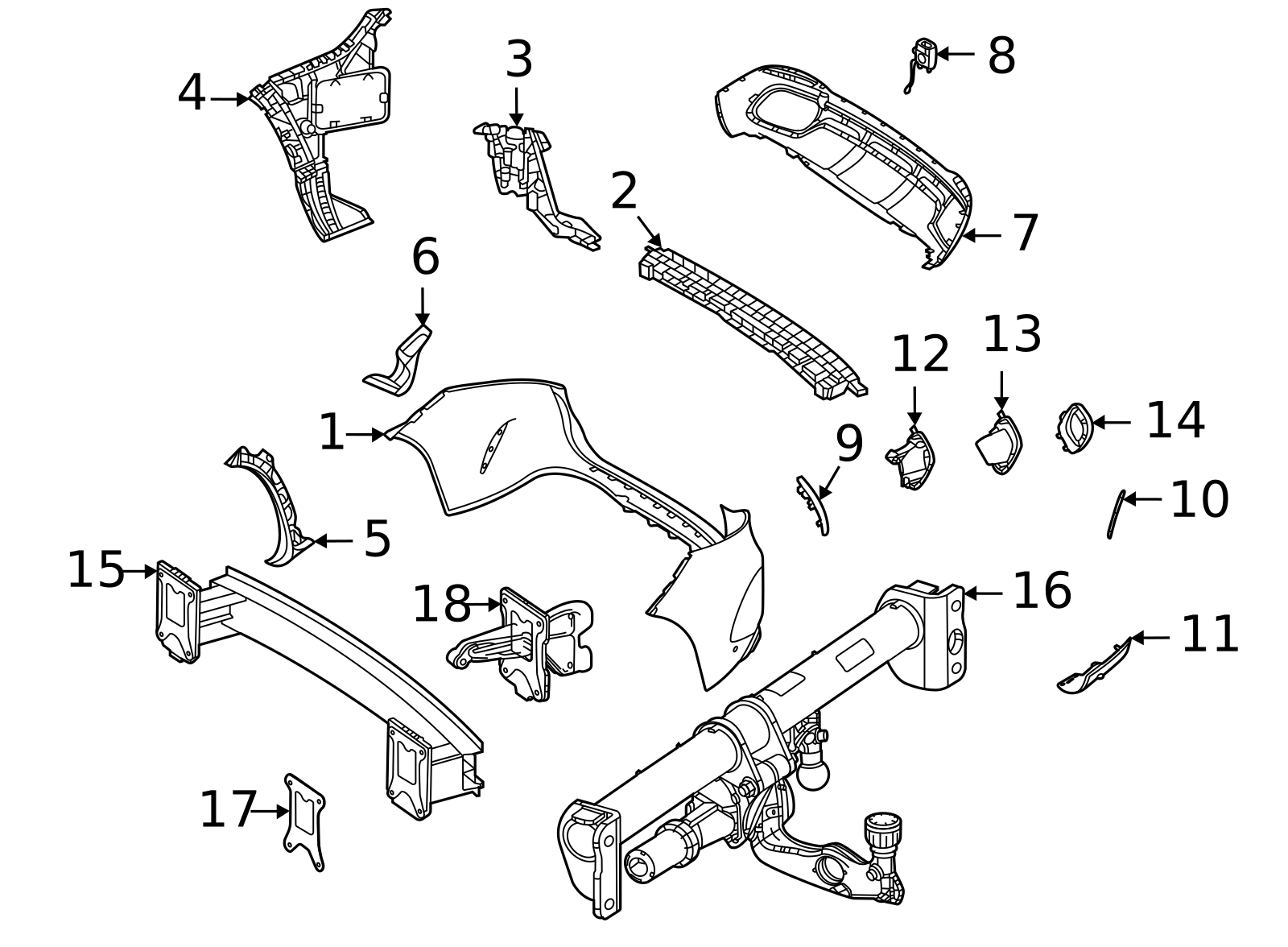 167-490-87-03 - Tailpipe Trim Mercedes-Benz USA Parts