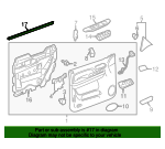 2007-2014 GM Front Side Door Window Inner Sealing Strip 22832142 GM ...
