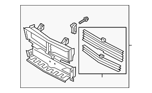 JR3Z-8475-F - Radiator Shutter Assembly 2018-2023 Ford Mustang ...