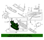 JR3Z-8B455-B - Bracket Radiator Grille Ford OEM Parts Direct