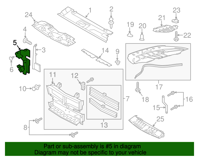 JR3Z-8311-C - Air Deflector 2018-2023 Ford Mustang | Ford OEM Parts Direct